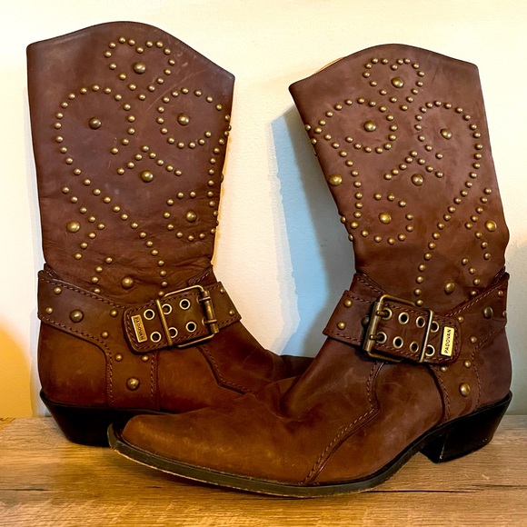 luciano Padovan | Shoes | Padovan Brown Studded Buckle Italian Leather ...